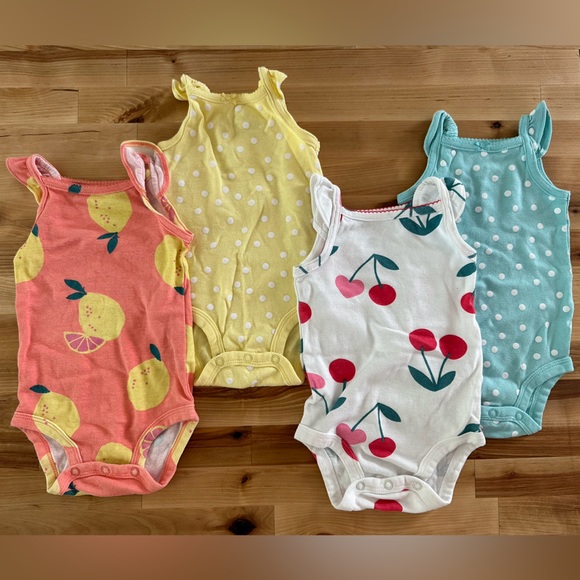 Carter's | One Pieces | Carter 4 Ruffle Sleeve Onesies Fruit And ...